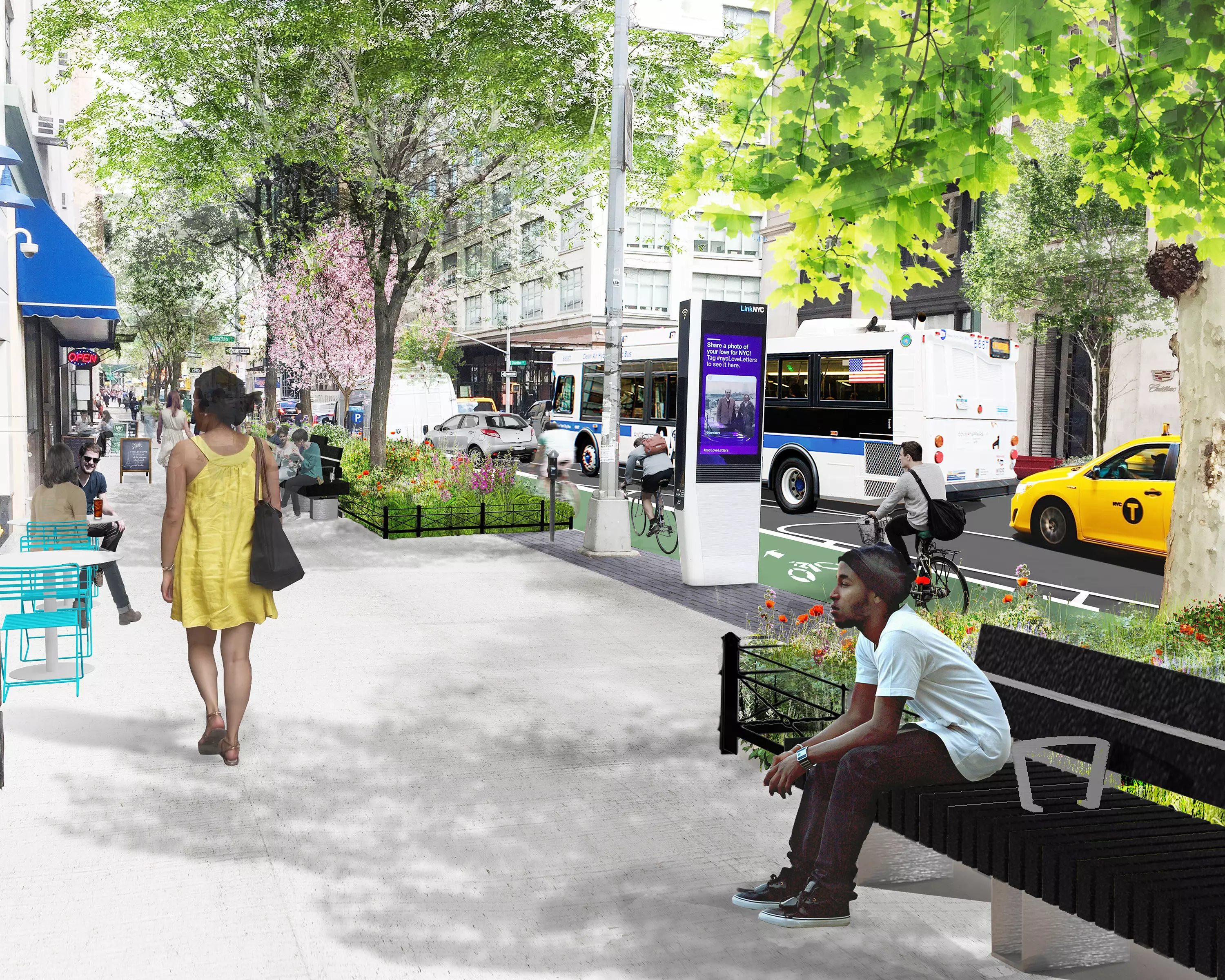 Comienza el trabajo para transformar Hudson Street en una 'grand allée' con aceras anchas y carriles para bicicletas 4222_1