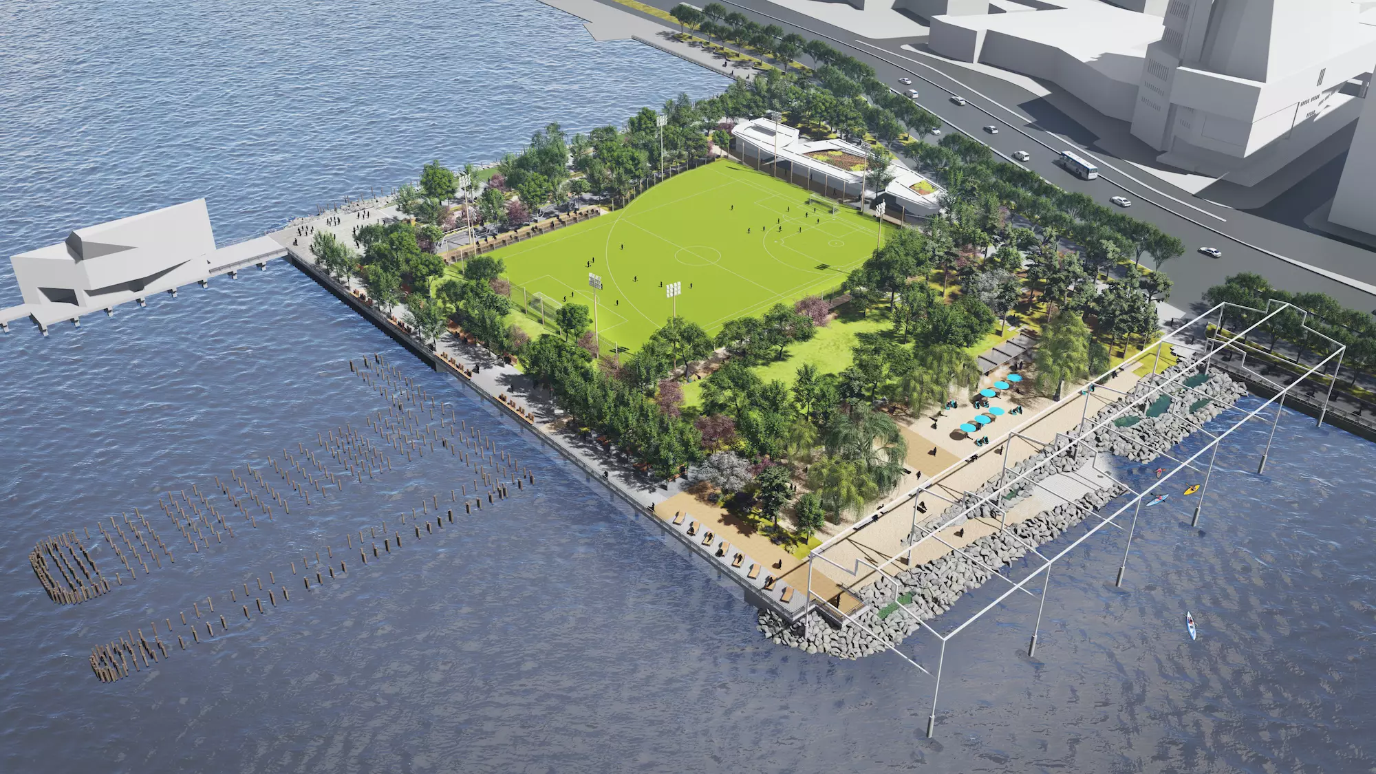 Le plan de 70 millions de dollars pour construire la première plage publique de Manhattan va de l'avant 4268_1