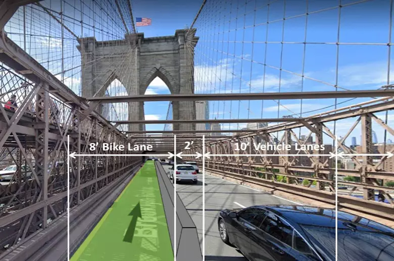 Carrils bici per substituir els carrils per a cotxes als ponts de Brooklyn i Queensboro 4317_2