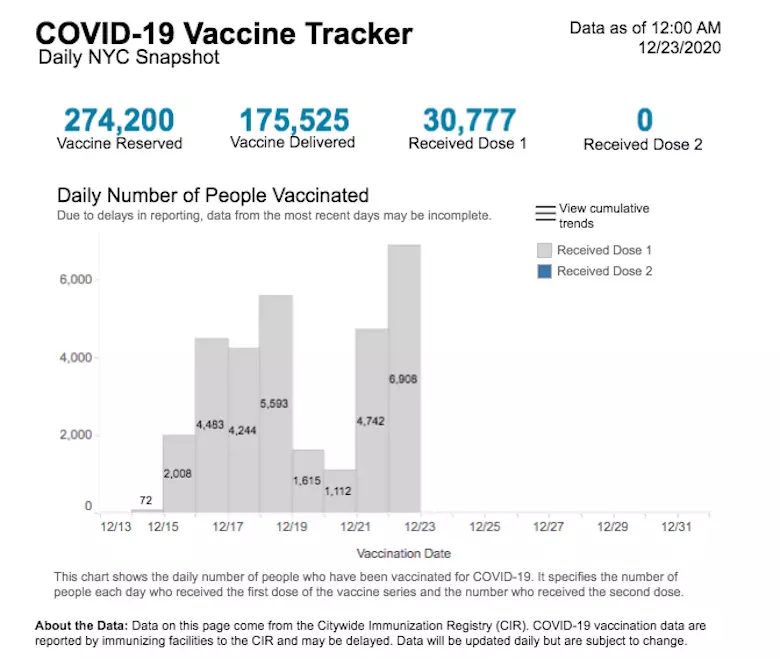 NYC pristato internetinį COVID-19 vakcinos stebėjimo įrenginį 4551_2