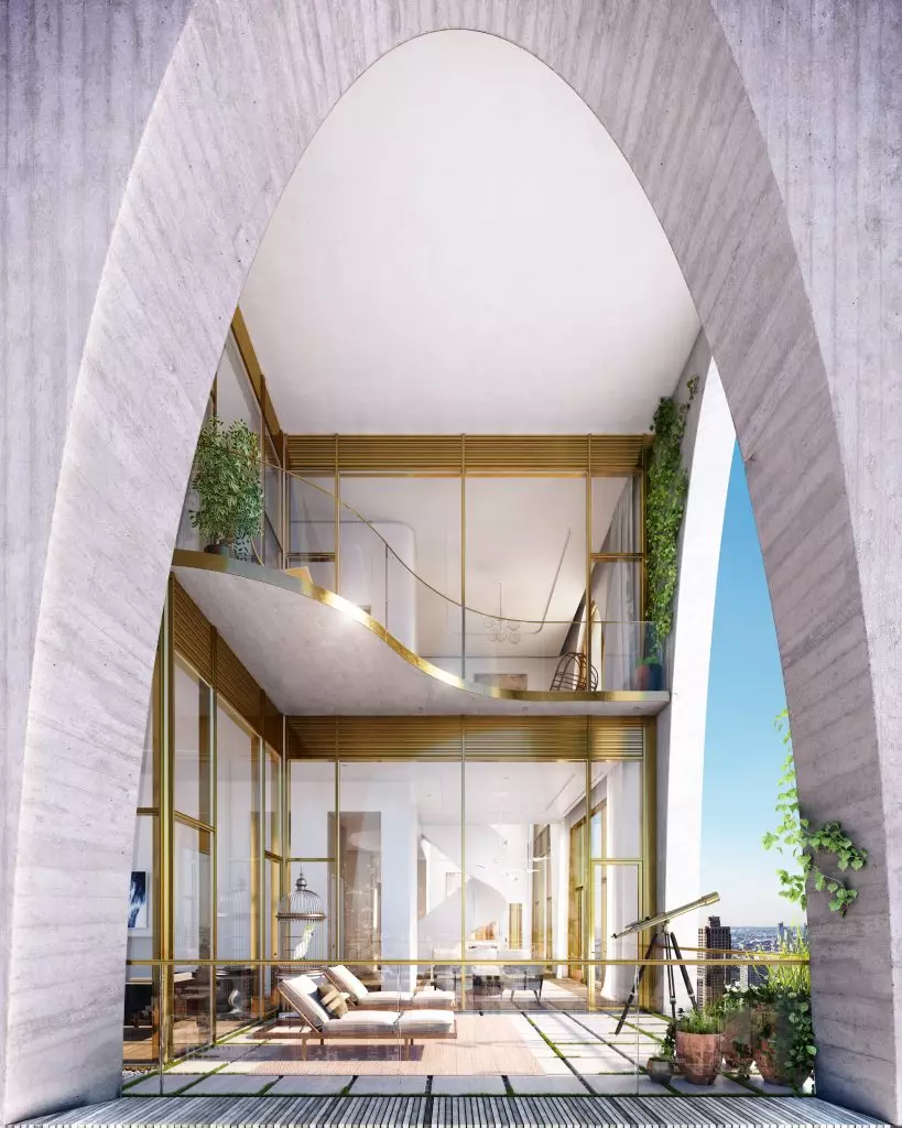 Za 33 milijuna dolara, najviši penthouse na UES-u ima dramatične lukove i tri razine terasa 540_4