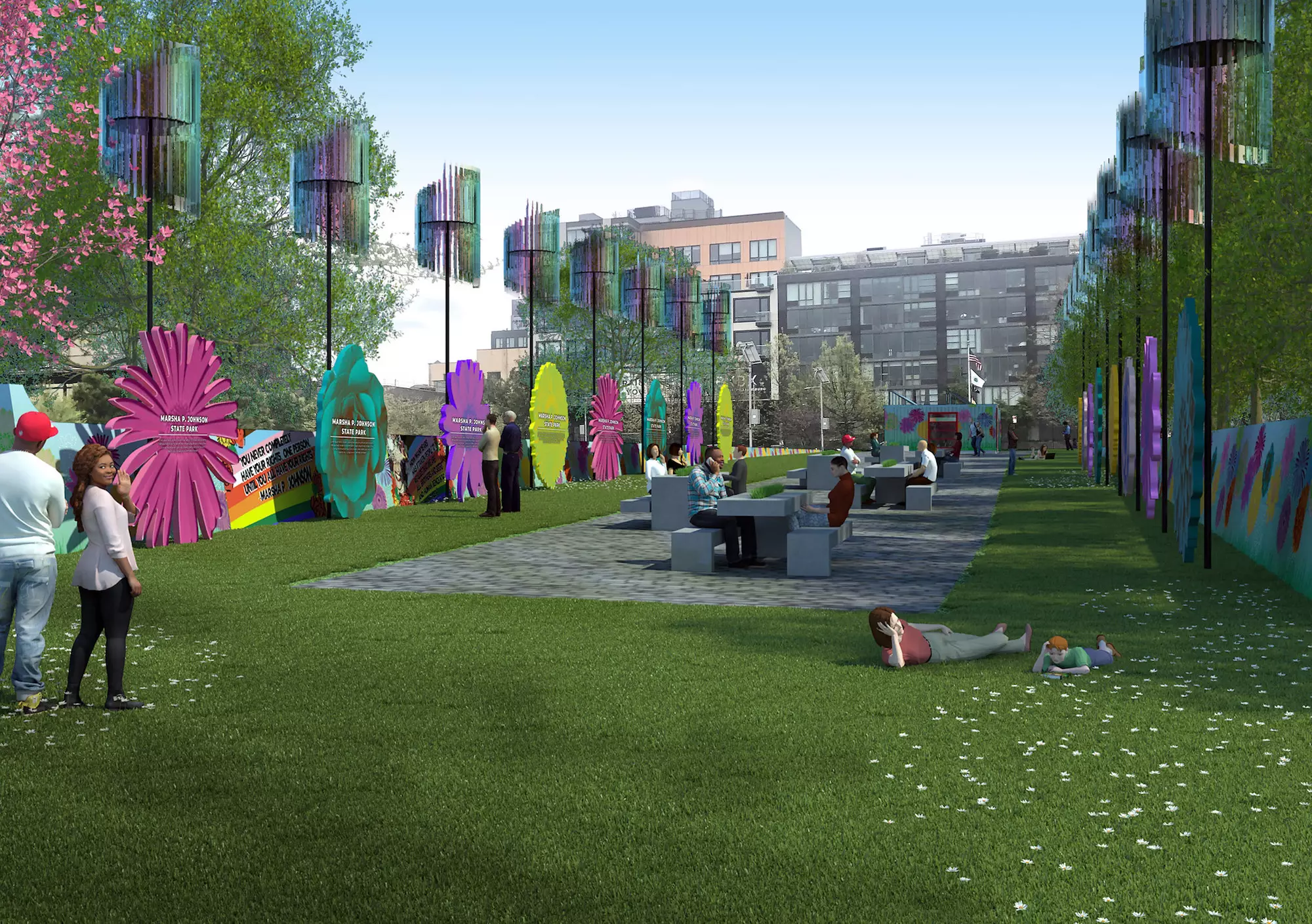 Lihat desain untuk taman Brooklyn yang didedikasikan untuk advokat LGBTQ Marsha P. Johnson 5491_3