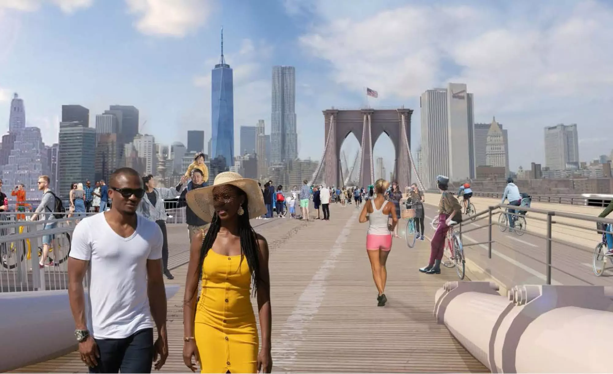 Voittanut suunnitteluehdotus tuo Brooklyn Bridgelle parempaa liikkuvuutta ja biologisesti monimuotoisia 