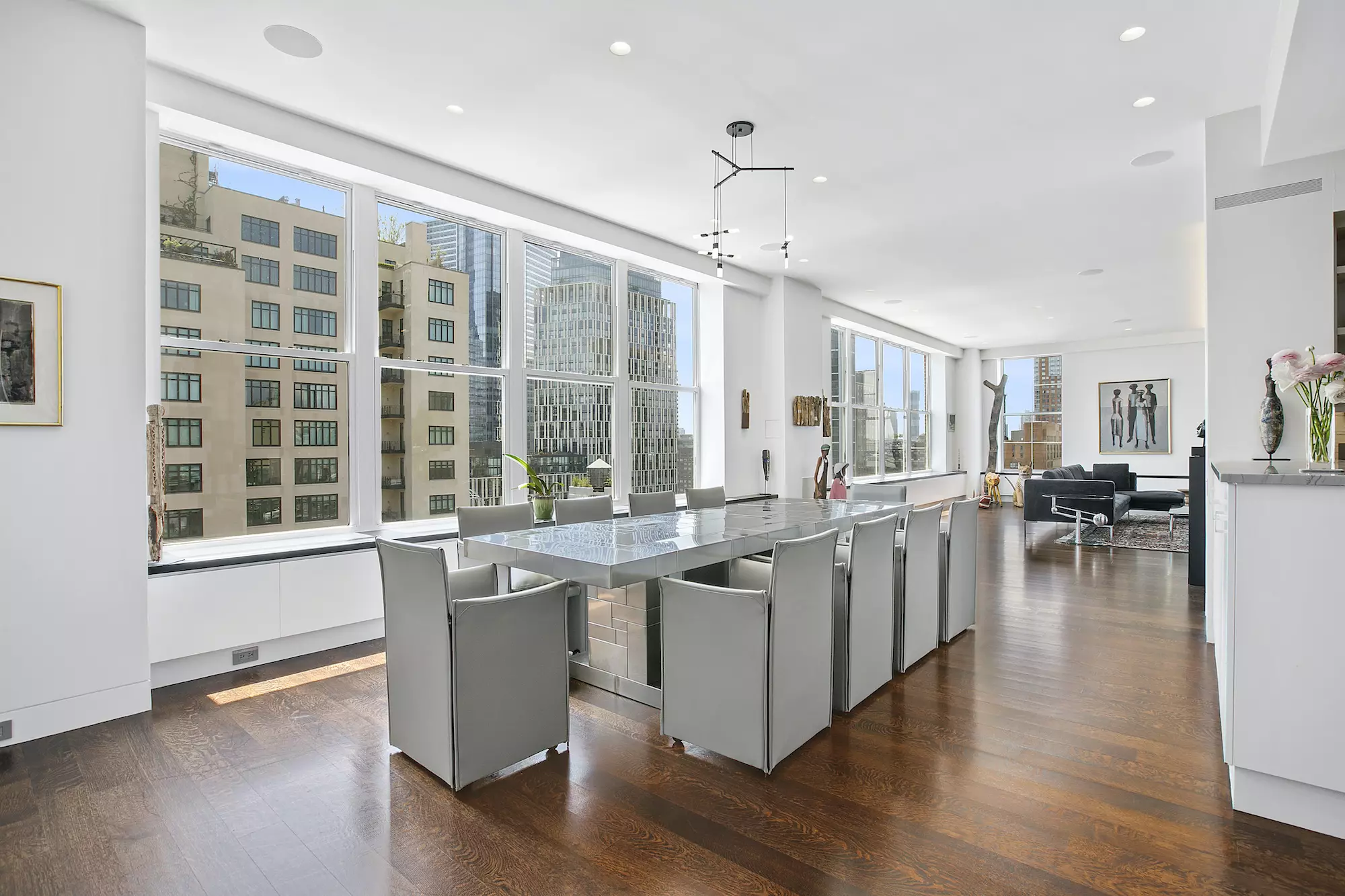 Penthouse Tribeca $17,5M $ xwedî jûreyek şerabê 1,000-şûşe û terasek ji piraniya apartmanan mezintir e. 5737_4