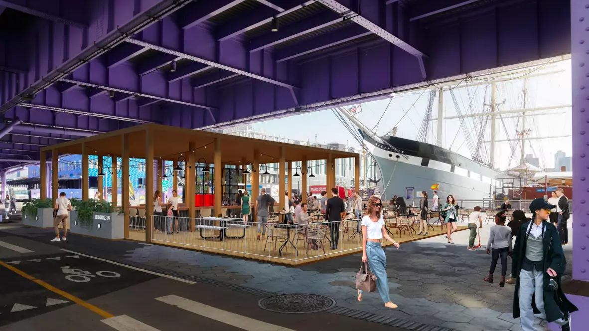 Open-Air Café proposéiert laanscht East River am historesche South Street Seaport 5858_1