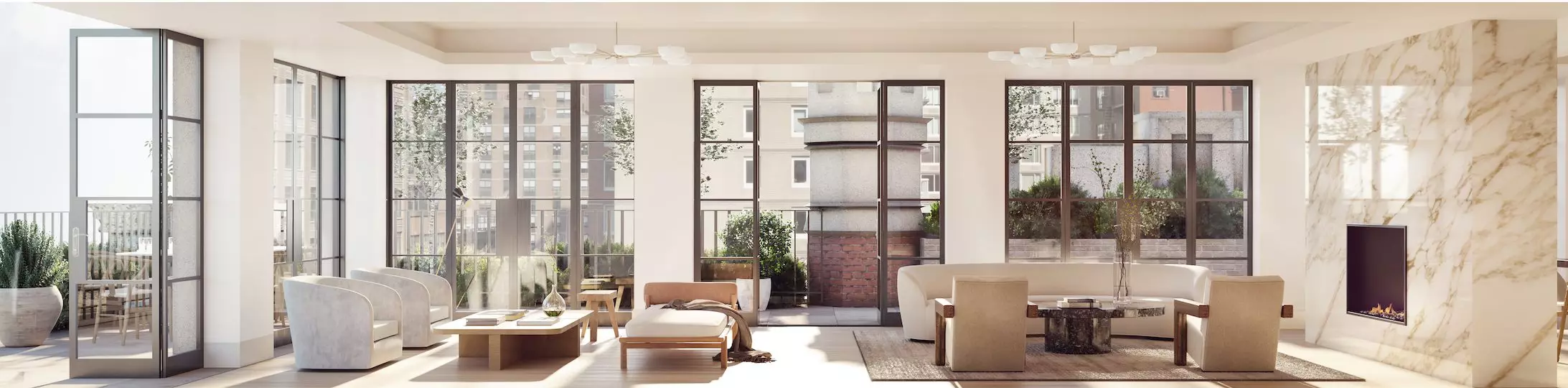 Pasukulu ina yakale ku Upper West Side, nyumbayi $22.5M penthouse ili ndi malo awiri. 5928_2