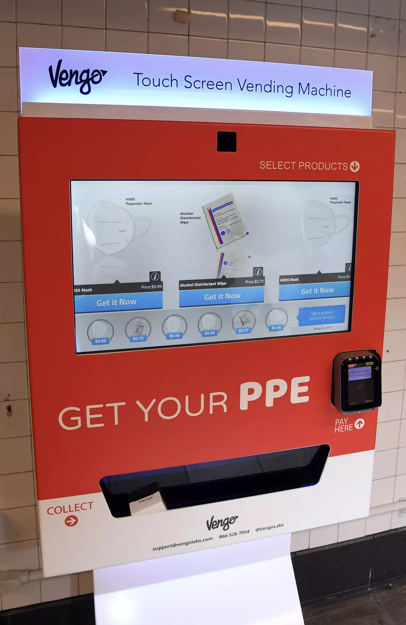 NYC subway, PPE vending machine