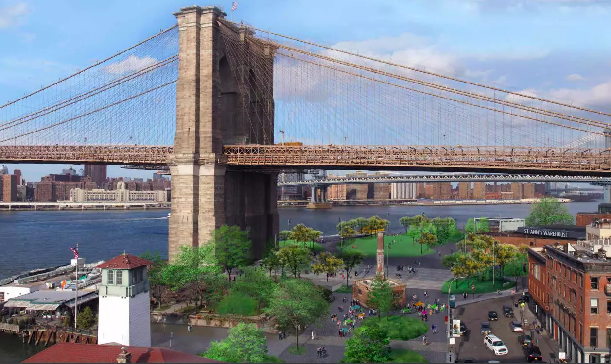 Načrt za izgradnjo trga za pešce pod Brooklynskim mostom se premika naprej 6240_1