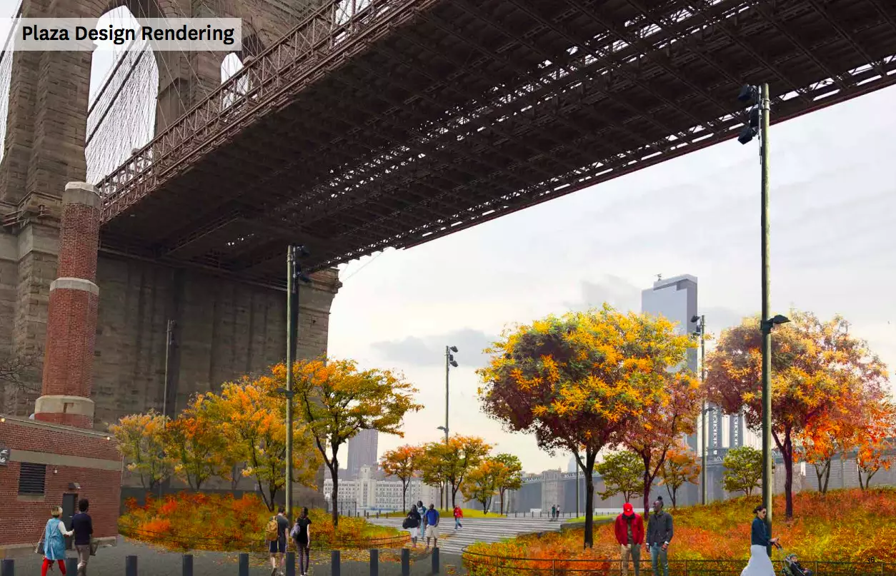 Plan om voetgangerplaza onder die Brooklyn-brug te bou, beweeg vorentoe 6240_3