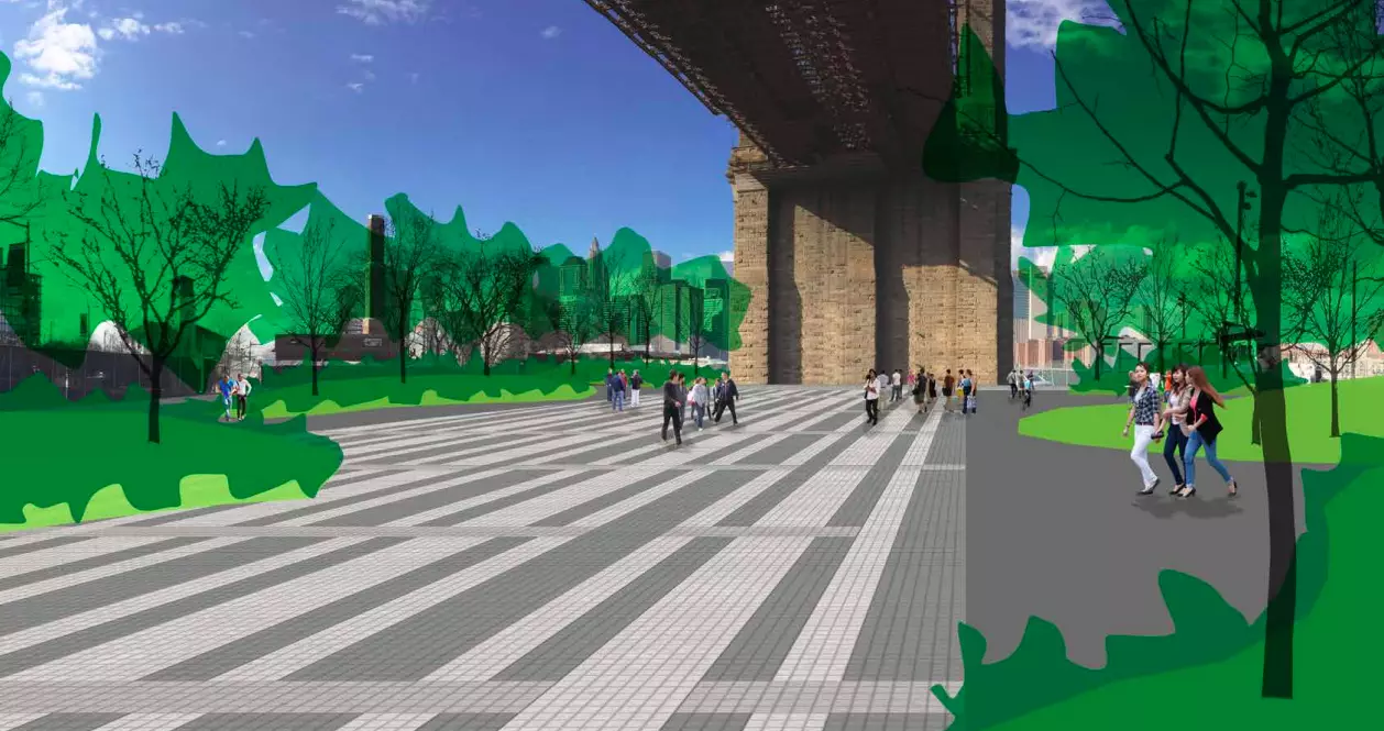 Avanza plan para construir plaza peatonal bajo el puente de Brooklyn 6240_4