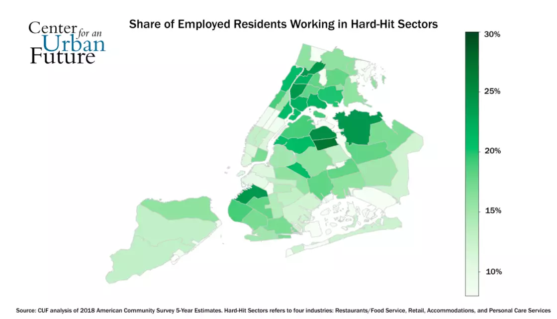 Мнозинството работници во Њујорк во тешко погодената малопродажба и индустријата за ресторани живеат во населби со ниски приходи: извештај 6293_2