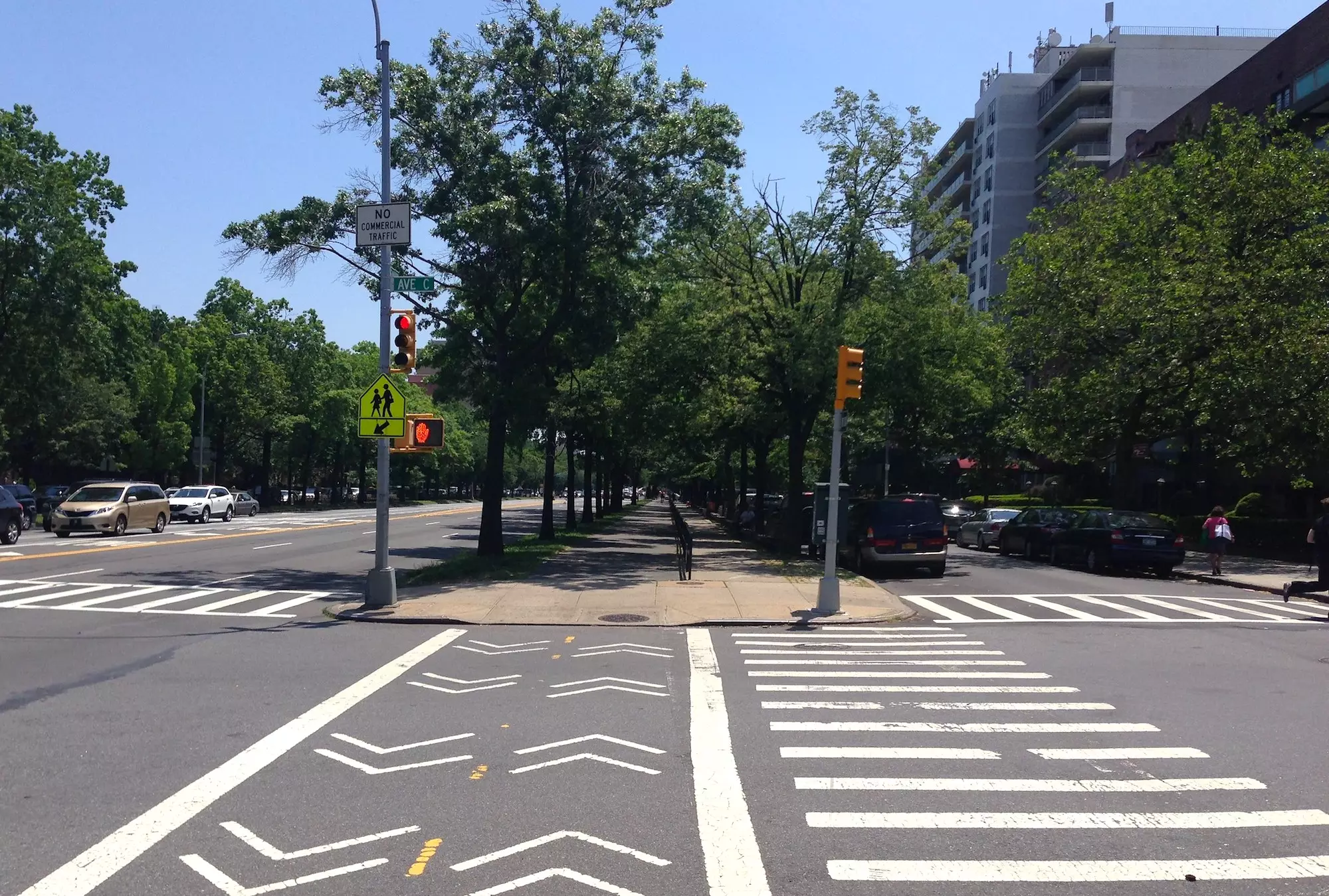 In 1894 werd de eerste fietspad in Amerika gebouwd op Brooklyn's Ocean Parkway 6322_1