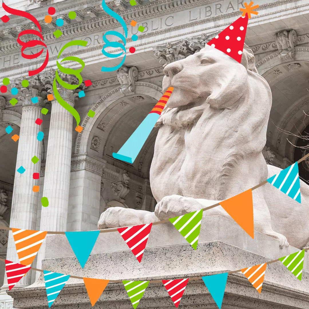 Познатите мермерни лавови на NYPL го одбележуваат 109-тиот роденден со виртуелна забава 6391_1