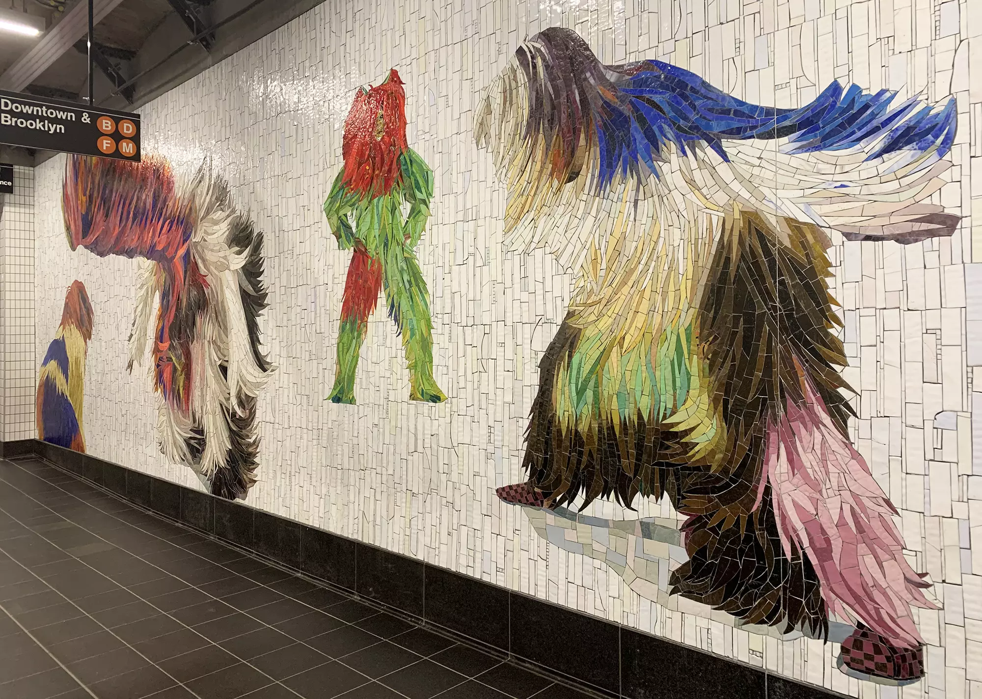 निक गुफा, सबवे मोजेक, 42 औं स्ट्रीट शटल मार्ग, NYC सबवे कला