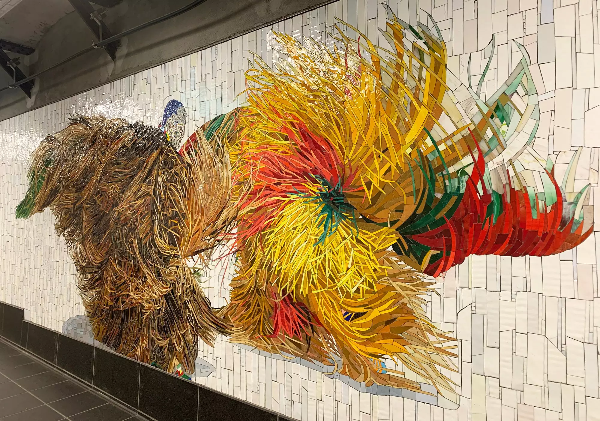 Nick Cave, tunnelbanemosaik, 42nd Street Shuttle passage, NYC tunnelbanekonst
