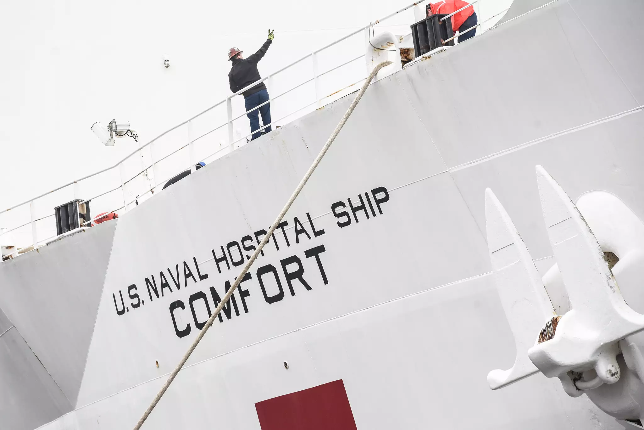 NUOTRAUKOS: USNS Comfort ligoninės laivas atvyksta į NYC 6778_8
