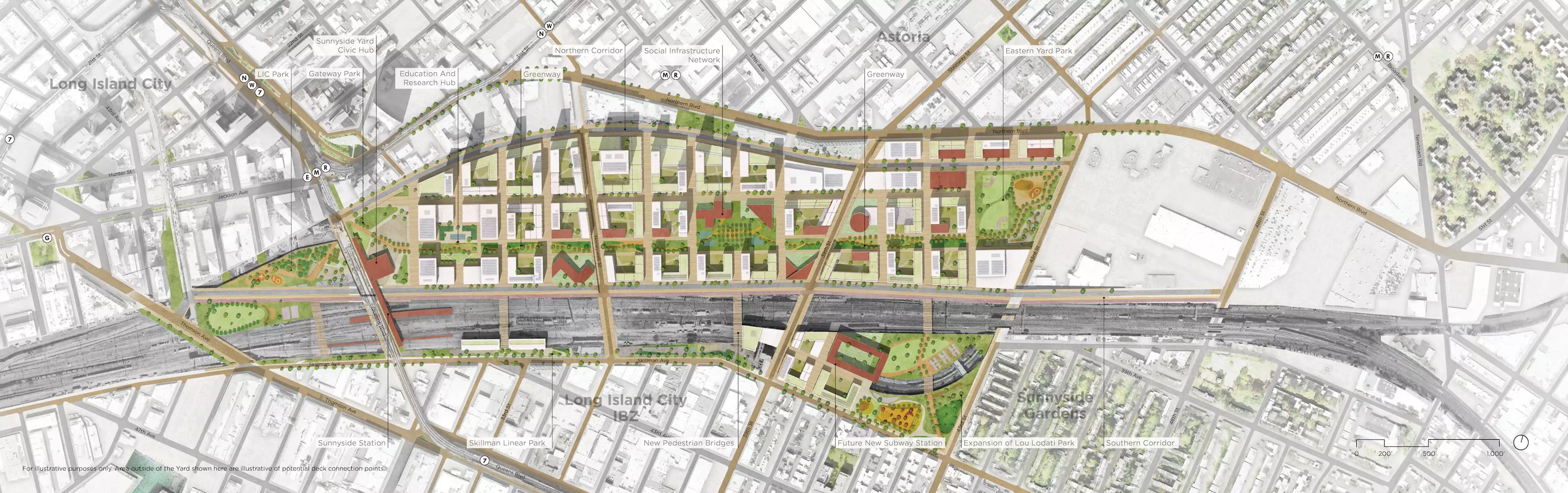 Rendus publiés pour le projet massif de Sunnyside Yard qui apportera 12 000 appartements abordables 7000_3