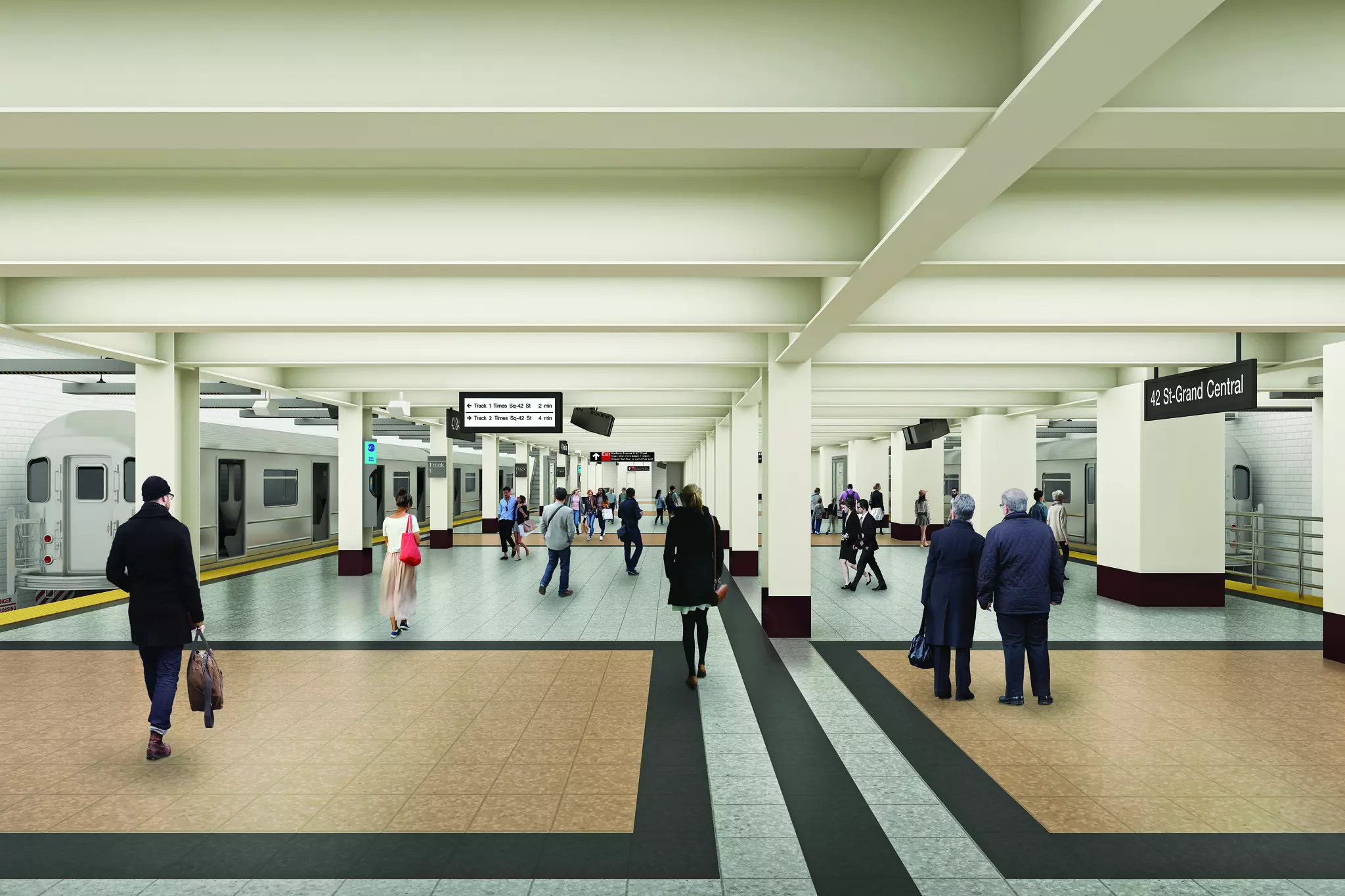 MTA 42 তম স্ট্রিট পাতাল রেল স্টেশনগুলি ওভারহল করার জন্য $750M পরিকল্পনা ঘোষণা করেছে৷ 7407_1