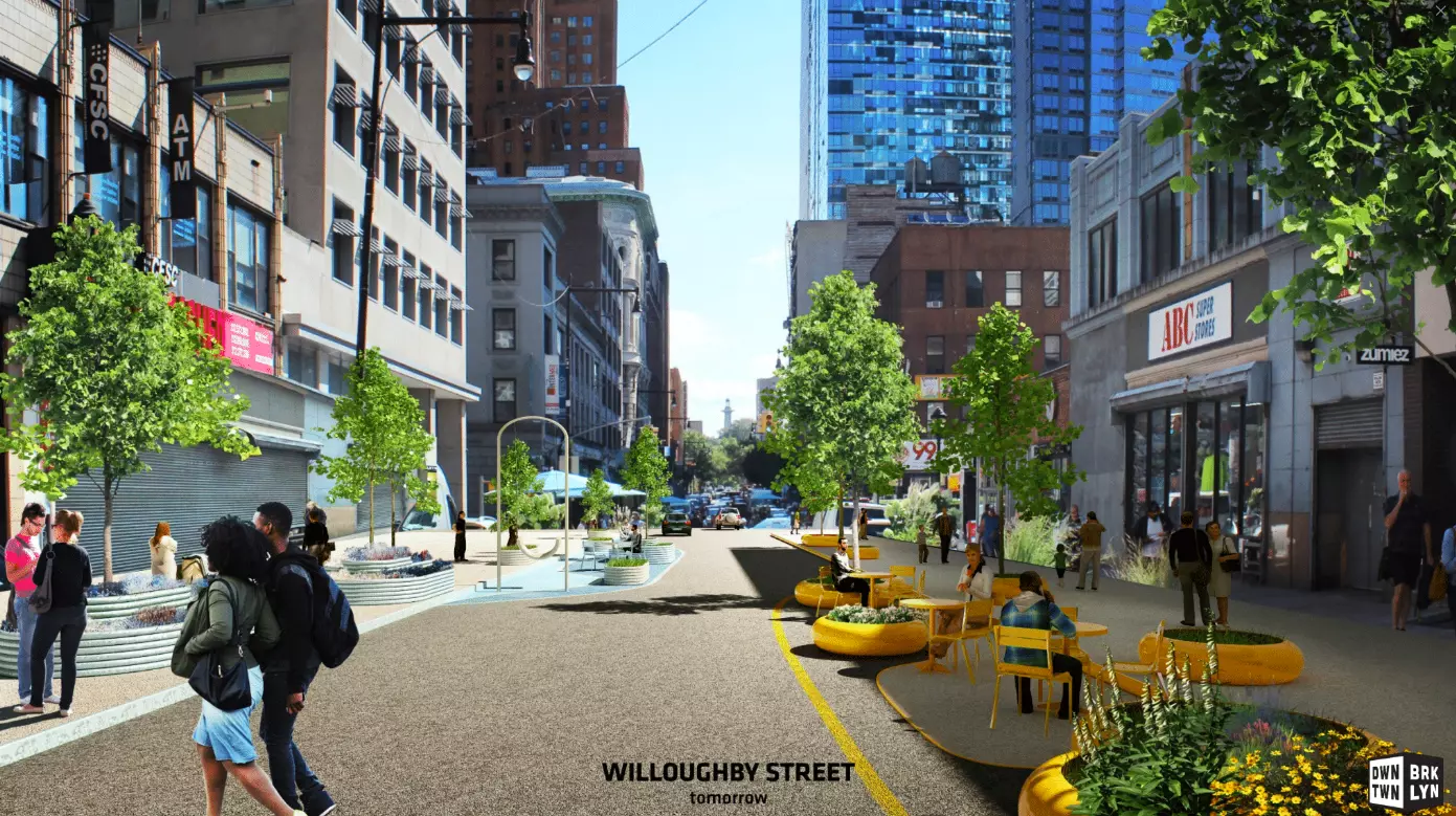 Ознакомьтесь с концепцией BIG и WXY о удобном для пешеходов центре Бруклина 7626_3