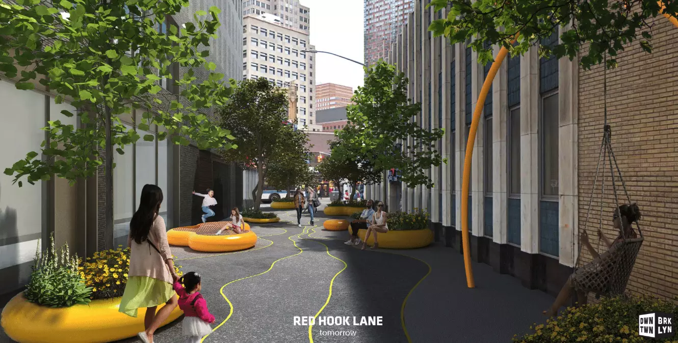 Ознакомьтесь с концепцией BIG и WXY о удобном для пешеходов центре Бруклина 7626_5