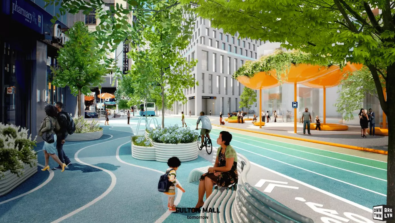 Ознакомьтесь с концепцией BIG и WXY о удобном для пешеходов центре Бруклина 7626_9