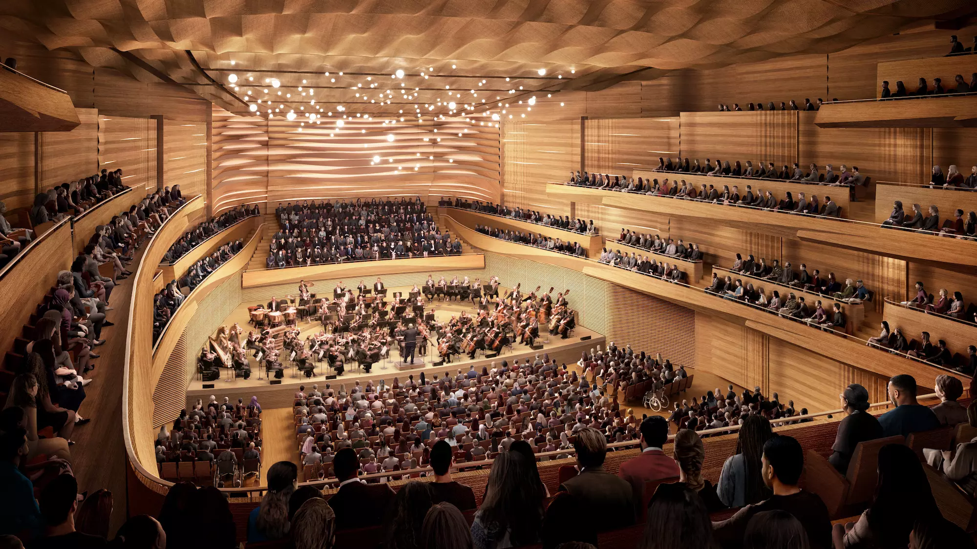 نیو یارک فلہارمونک کے $550M نئے کنسرٹ ہال کے ڈیزائن کی نقاب کشائی کی گئی 7808_1