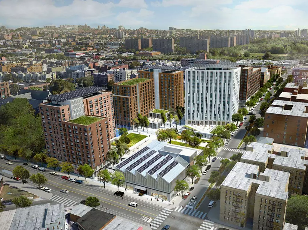 it skiereilân, Bronx betelbere húsfesting, Gilbane Development Company, Spofford Jeugdsintrum, Hunts Point,