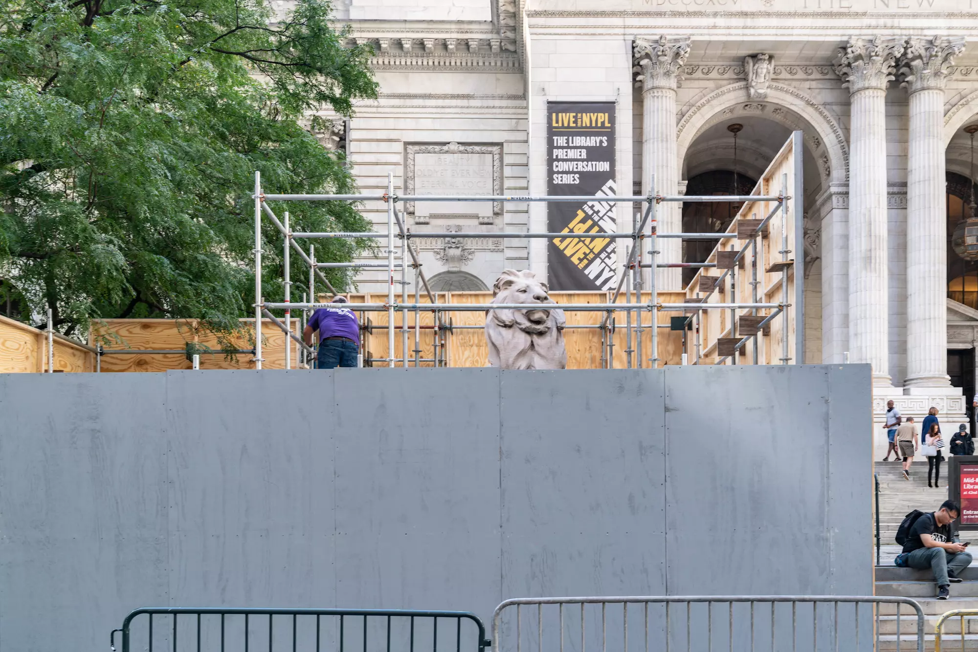New York Public Library, Library Lions, Restauratie, Geduld, Fortitude