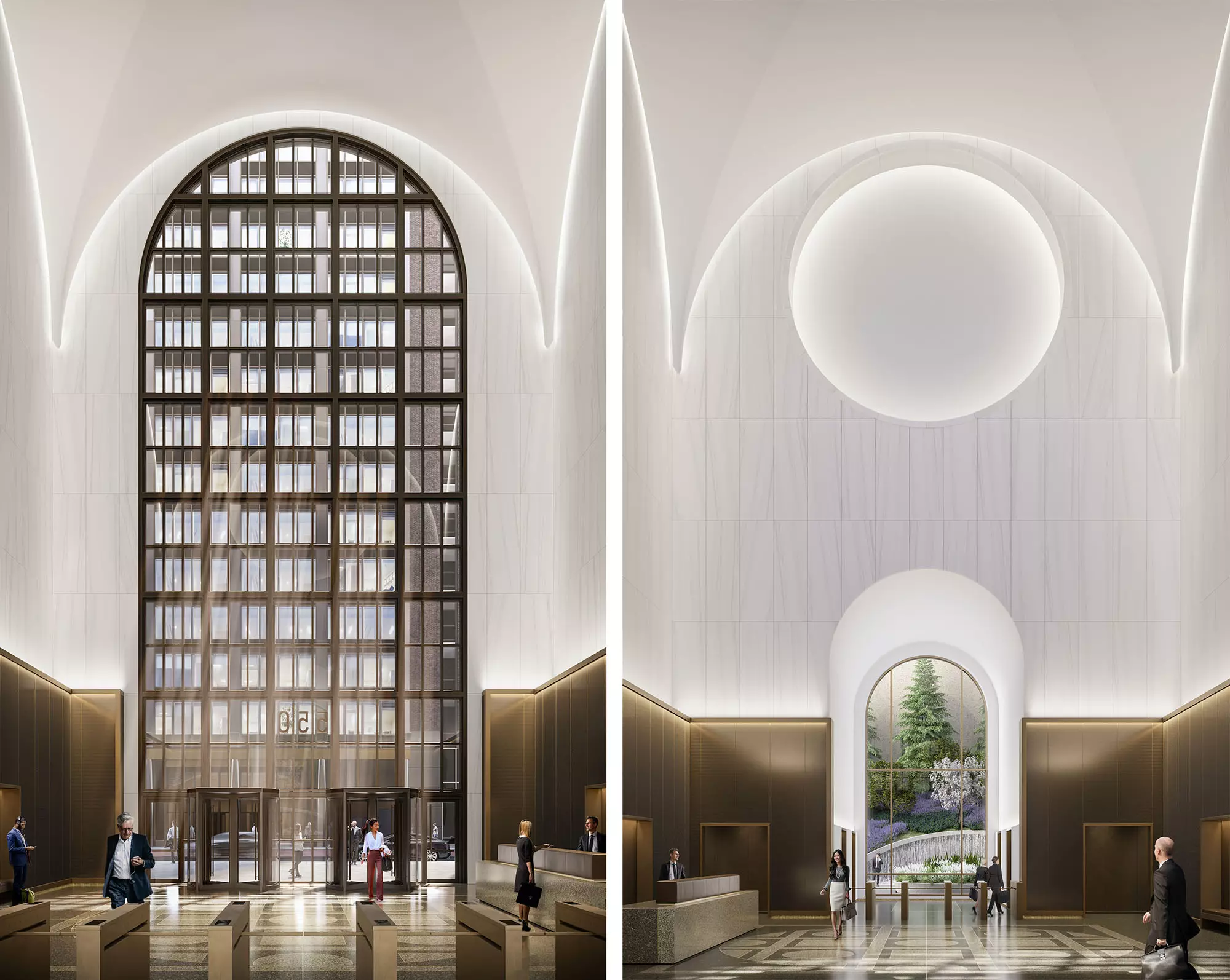 Neue Lobby-Renderings für Phillip Johnsons 550 Madison Avenue enthüllt 8174_1