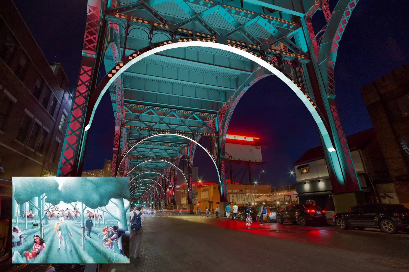 Az Arches of Harlem célja, hogy a Riverside Drive Viaduktot nyilvános fényművészeti installációvá alakítsa 8240_3