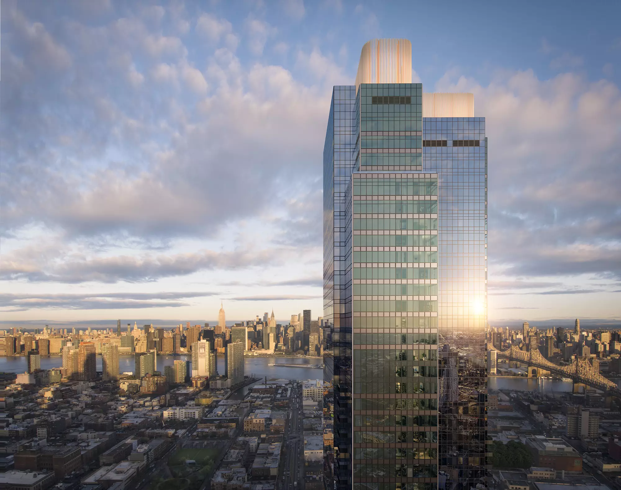 برج سكاي لاين ، أطول مبنى في مدينة نيويورك خارج مانهاتن ، يتصدره 8258_1