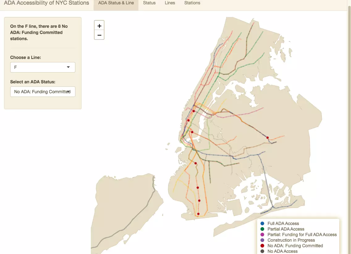 زون کول، لاسرسي، MTA، NYC سباوون، د ښار شورا، نقشه