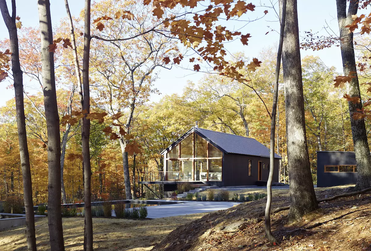Hudson Woods, Lang Architecture, Catskills, Upstate, navnîşên xweş