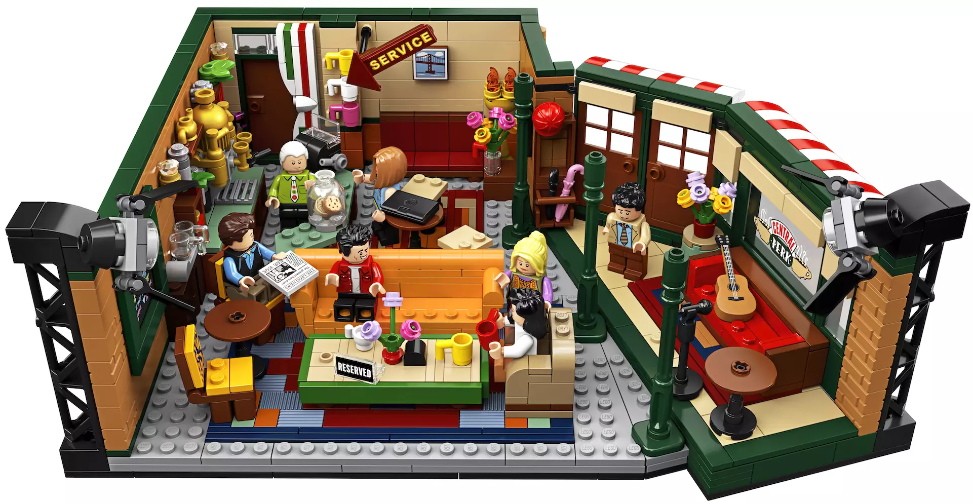 Lego na-eme emume ncheta 25th nke 'Friends' na Central Perk set 8833_1