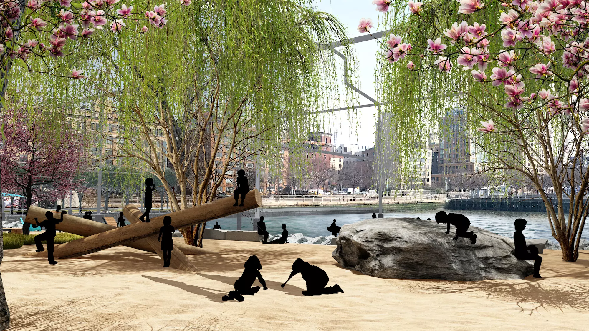 Kết xuất được tiết lộ cho 'bãi biển' công cộng đầu tiên của Manhattan 9003_1