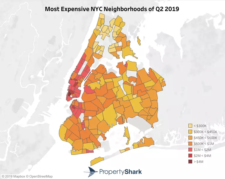 die teuersten stadtteile von nyc, immobilienhai, durchschnittliche hauspreise