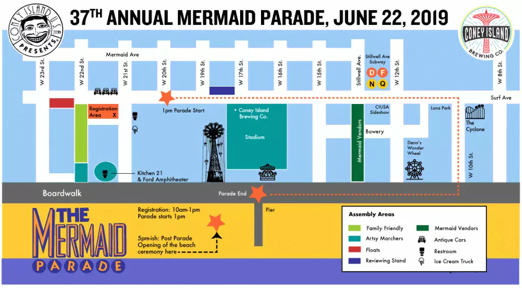 Raikan permulaan rasmi musim panas di Coney Island Mermaid Parade hujung minggu ini 9409_2