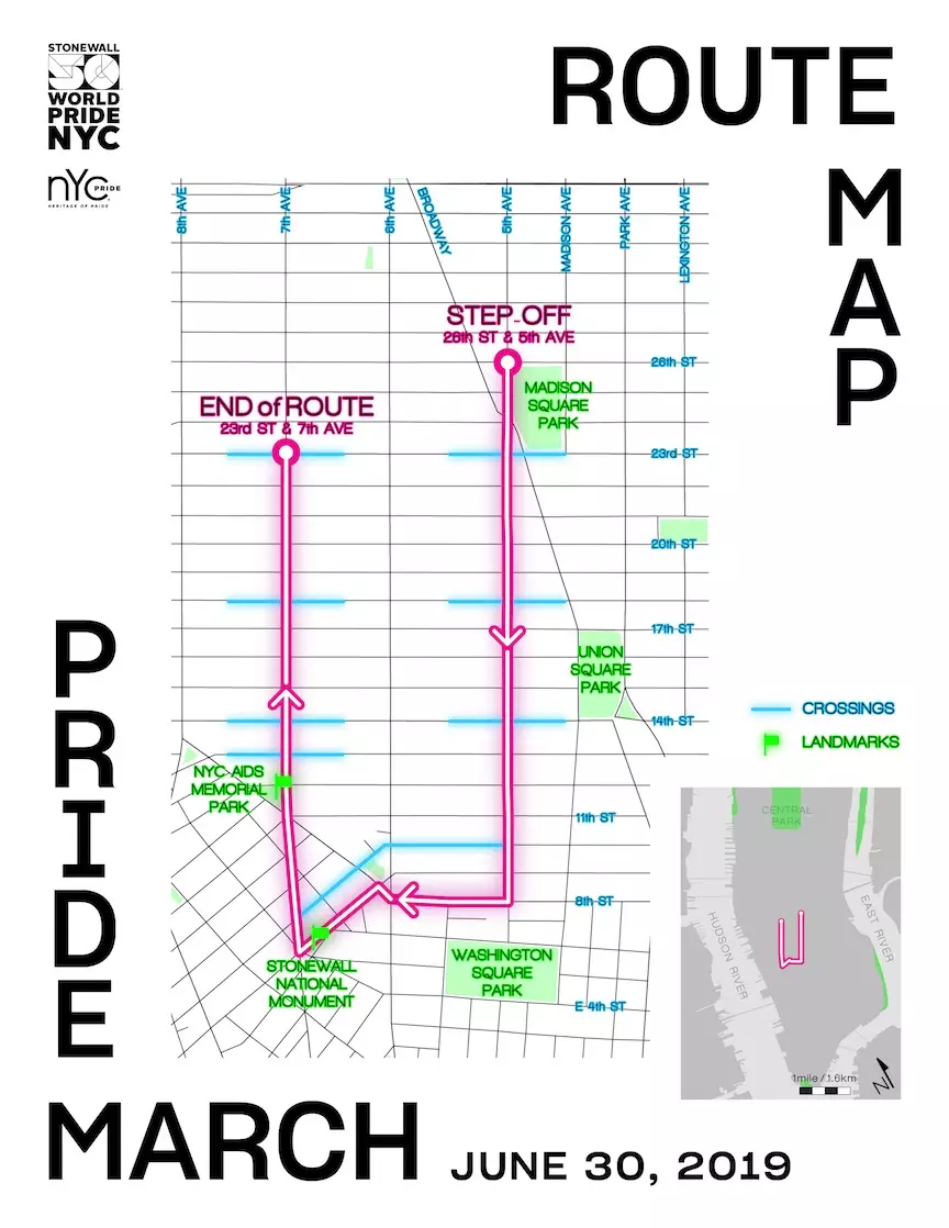 Perayaan anu sami, kursus anu béda: Rute Pride mars sareng parade di NYC 9518_2