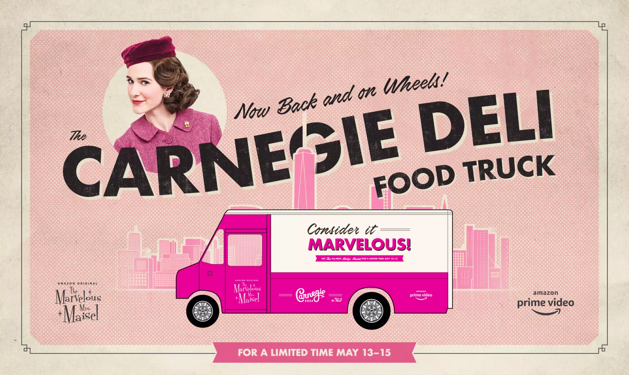 Carnegie Deli y 'Mrs. Maisel se une en un camión de comida de pastrami esta semana 9776_3