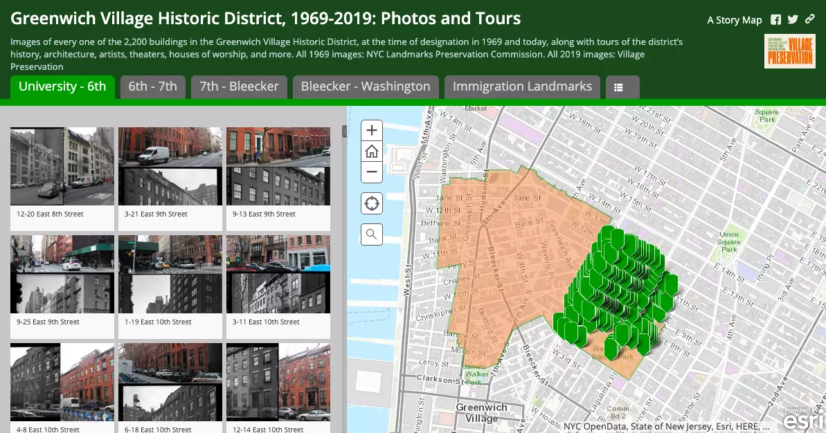 Nytt «Den og nå»-kartet viser over 2200 historiske bygninger i Greenwich Village 9914_1