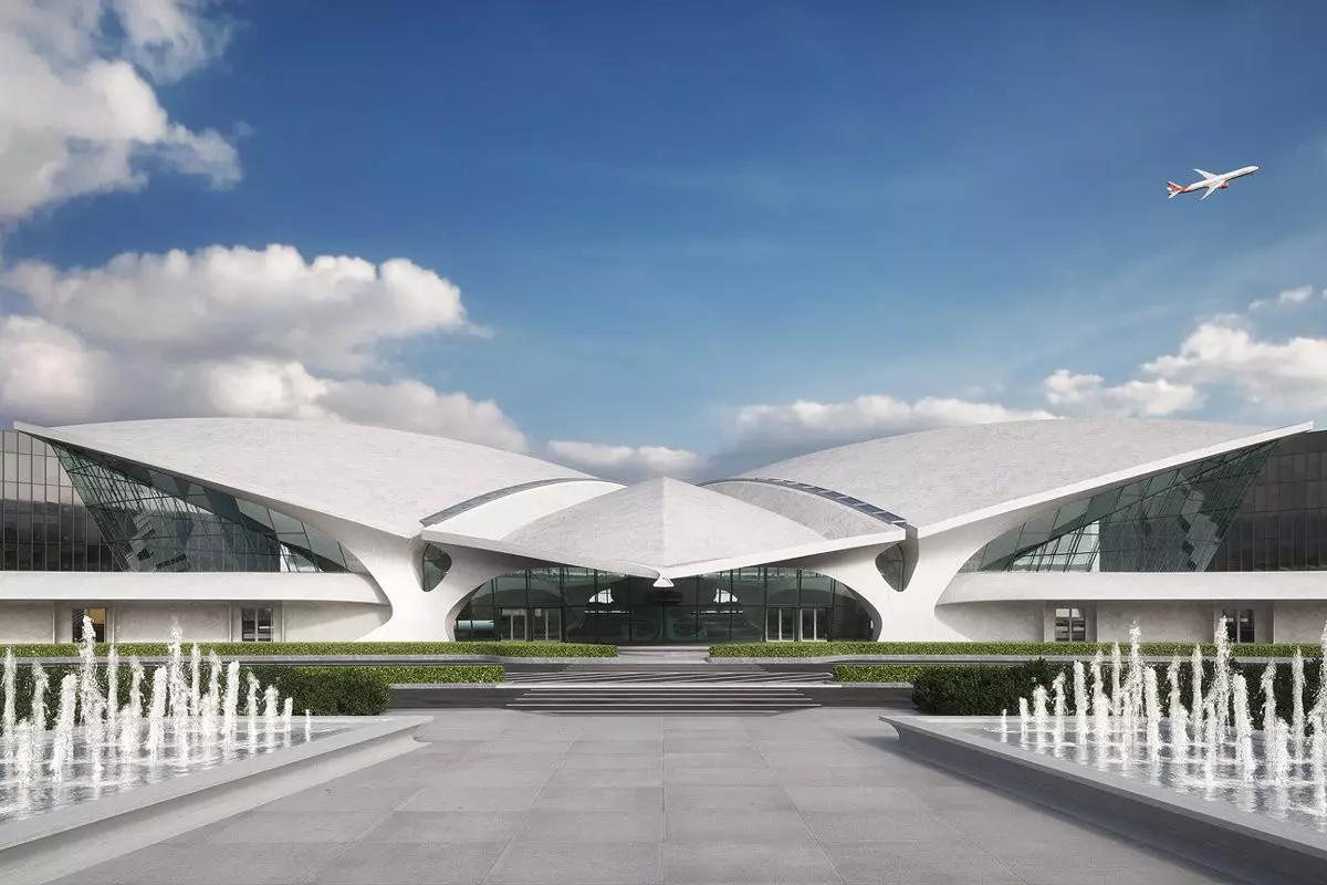 TWA Hotel mbukak tampilan kolam renang tanpa wates ing rooftop lan dek observasi 9979_2