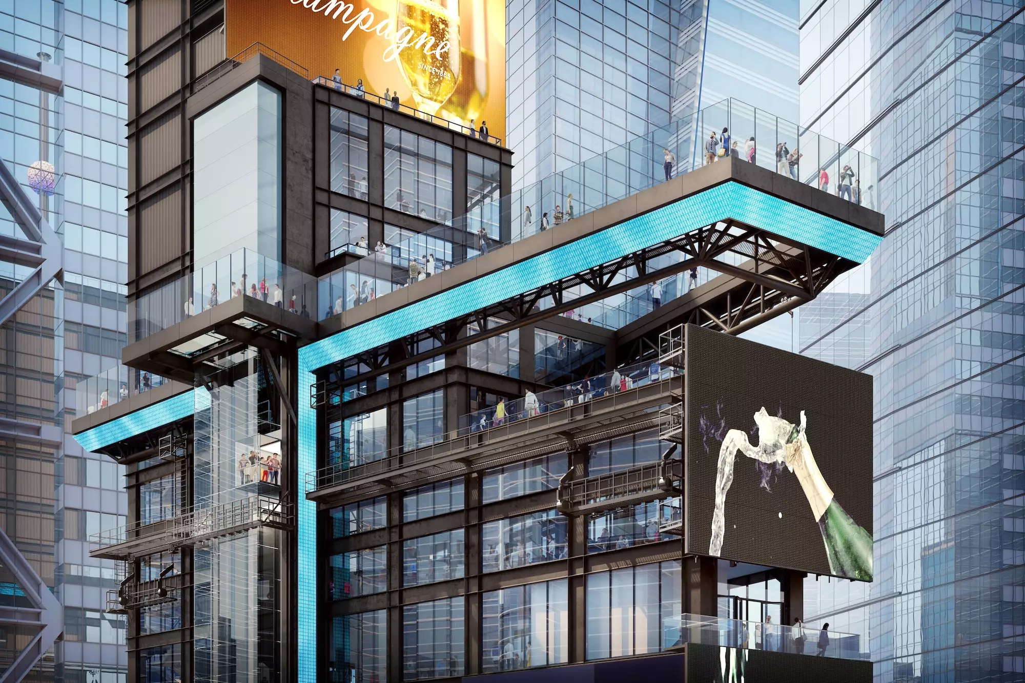 De renovatie van $ 500 miljoen aan One Times Square omvat een uitkijkplatform buiten, een museum en nog meer advertenties 9_1