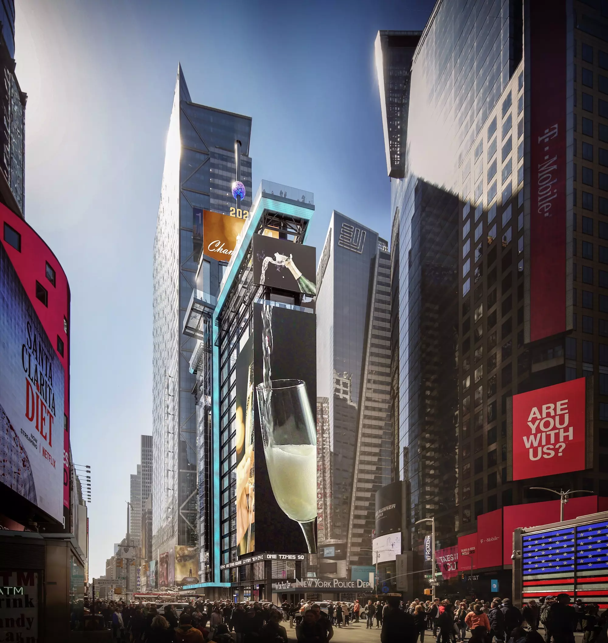 One Times Square-ийн 500 сая долларын шинэчлэлт нь гадаа үзэх тавцан, музей болон бусад зар сурталчилгаануудыг багтаасан болно. 9_2